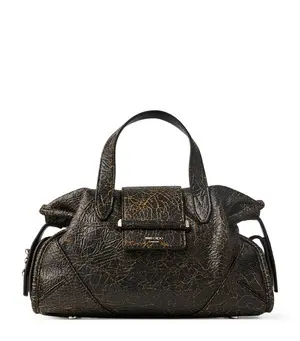 JIMMY CHOO Bar Holdall Leather Bag - Black
