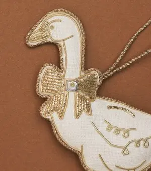 KATIE LARMOUR Beaded Goose Tree Decoration