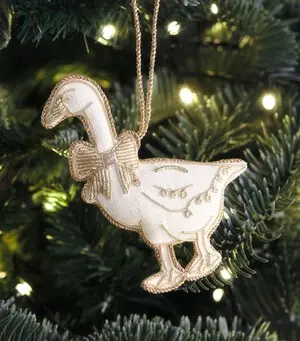 KATIE LARMOUR Beaded Goose Tree Decoration