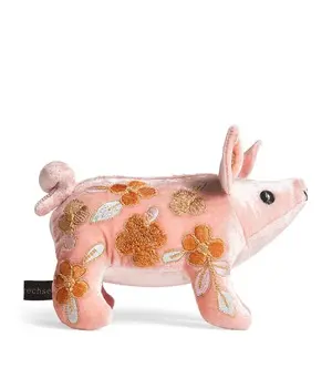 ANKE DRECHSEL Silk Sonia Piglet Ornament - Pink