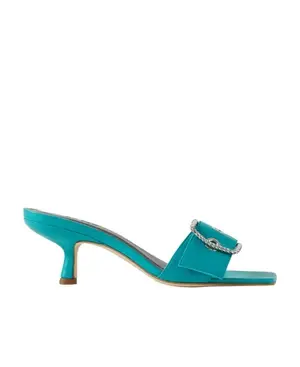 By Far Davina Buckle Sandals - Green
