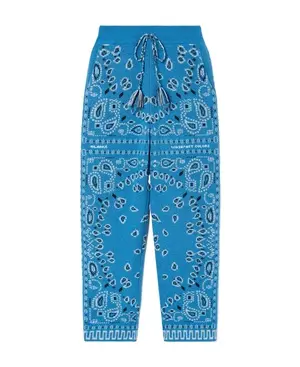 Alanui Bandana-print Track Pants - Blue