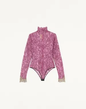 Valentino Garavani Lace High Neck Bodysuit
