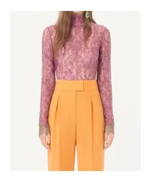 Valentino Garavani Lace High Neck Bodysuit