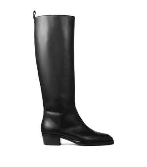 JIMMY CHOO Mave 45 Leather Knee-high Boots - Black