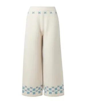 Calle Del Mar Wide-leg Casual Pants - White