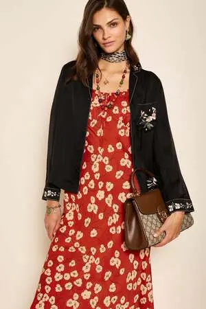 Rixo Mollie Embroidered Blossom Shirt