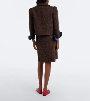 SHUSHU/TONG Belted Wool-blend Miniskirt