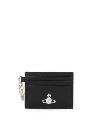 VIVIENNE WESTWOOD Card Holder With Charm - Black