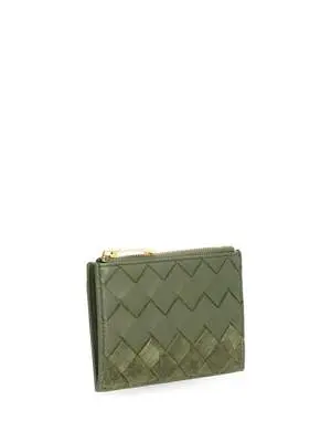 Bottega Veneta Woven Card Holder With Zip
