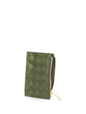 Bottega Veneta Woven Card Holder With Zip
