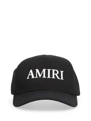 Amiri Embroidered Logo Trucker Cap - Black