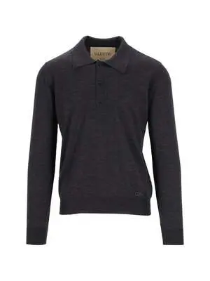 Valentino Garavani Wool Knit Polo Shirt