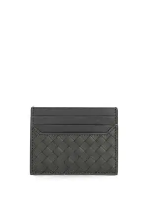 Bottega Veneta Small Braided Credit Card Holder - Black