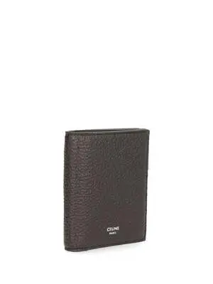 Celine Compact Wallet In Grained Calfskin