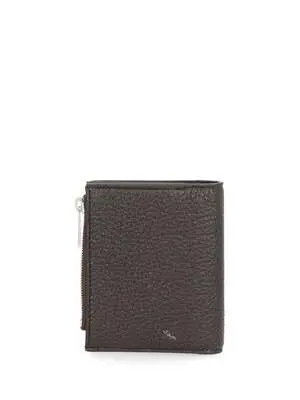 Celine Compact Wallet In Grained Calfskin