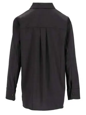 Max Mara S Wool Canvas Shirt