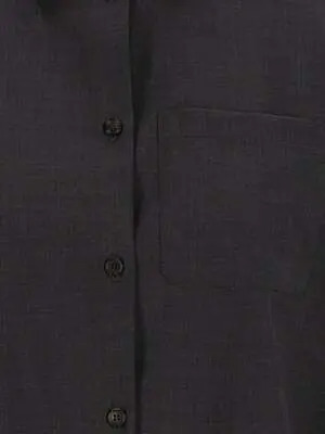 Max Mara S Wool Canvas Shirt