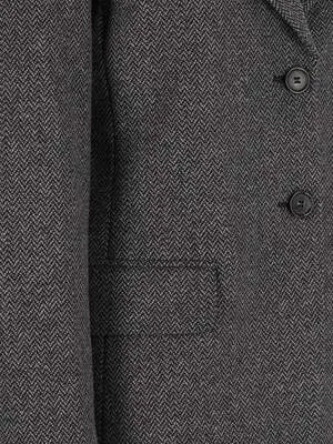 Max Mara Single-breasted Blazer In Jacquard Jersey - Gray
