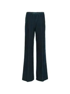 FORTE_FORTE Two-tone Striped Jade Trousers - Green