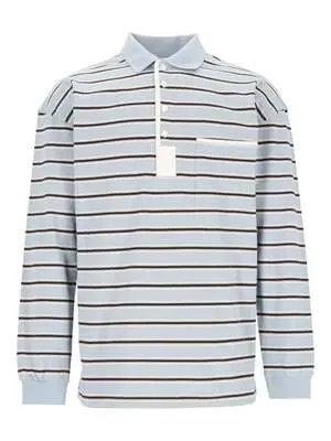 Bottega Veneta Striped Polo Shirt - Blue