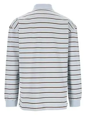 Bottega Veneta Striped Polo Shirt - Blue