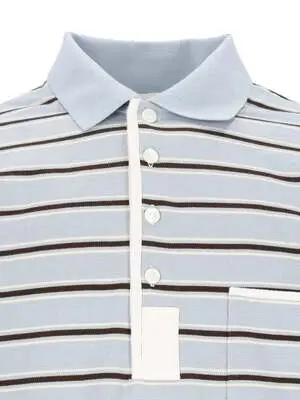 Bottega Veneta Striped Polo Shirt - Blue
