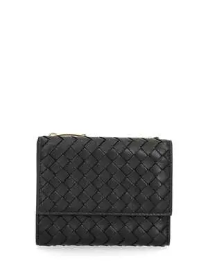 Bottega Veneta Small Bi-fold Woven Wallet - Black