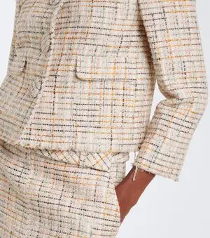 SHUSHU/TONG Checked Cotton-blend Cropped Jacket