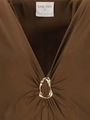 FORTE_FORTE Marocaine Sculpture Buckle Dress