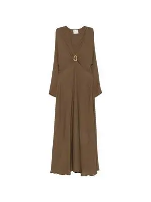 FORTE_FORTE Marocaine Sculpture Buckle Dress