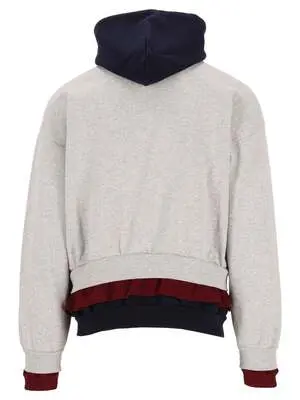 Balenciaga Layered Logo Hoodie - Gray