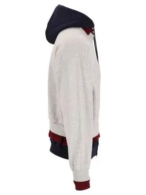 Balenciaga Layered Logo Hoodie - Gray