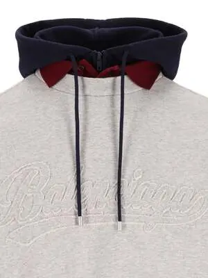 Balenciaga Layered Logo Hoodie - Gray