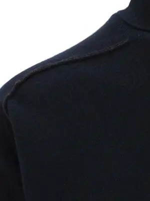 MAISON MARGIELA High Neck Virgin Wool Sweater - Blue