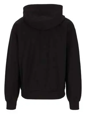 Dolce & Gabbana Cotton Zip-up Hoodie With Logo Tag - Black