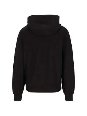 Dolce & Gabbana Cotton Zip-up Hoodie With Logo Tag - Black