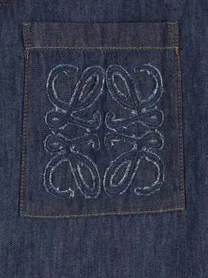 Loewe Short-sleeved Shirt In Cotton - Blue