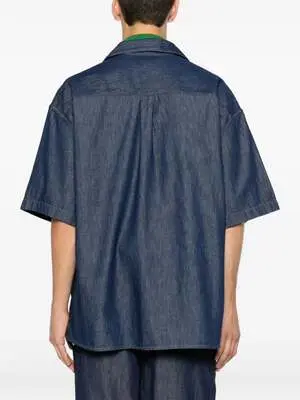 Loewe Short-sleeved Shirt In Cotton - Blue