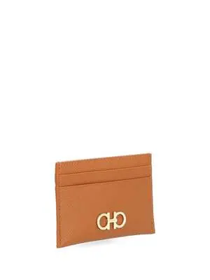 FERRAGAMO Gancini Credit Card Holder - Brown