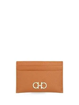 FERRAGAMO Gancini Credit Card Holder - Brown