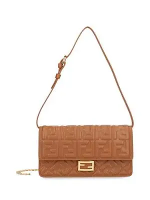 Fendi Baguette Chain Wallet - Brown
