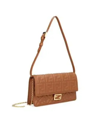 Fendi Baguette Chain Wallet - Brown
