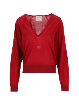 FORTE_FORTE V-neck Wool Blend Sweater