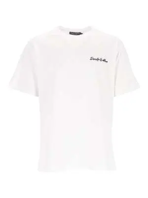 Dolce & Gabbana T-shirt With Signature - White
