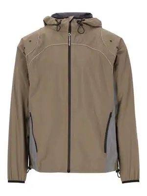 Balenciaga Techwear Zip Jacket With Drawstring Hood And Reflective Accents - Gray