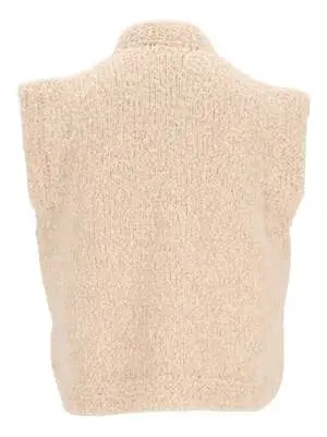 FORTE_FORTE Jacquard Chevron Vest With Tassels - Multicolor