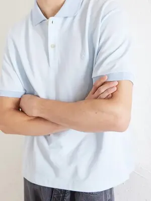 JIL SANDER Logo-embroidered Cotton-piqué Polo Shirt
