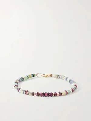 PEYOTE BIRD Cadiz 14-karat Gold, Opal And Oyster Shell Beaded Bracelet