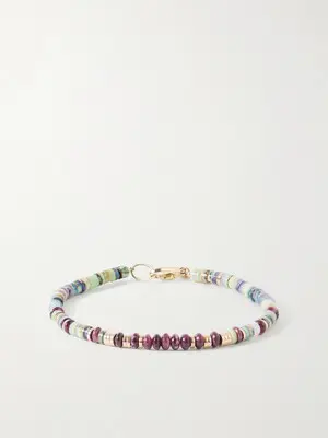 PEYOTE BIRD Cadiz 14-karat Gold, Opal And Oyster Shell Beaded Bracelet - Multi